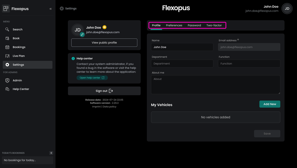 Profile settings: Customize your experience | Flexopus